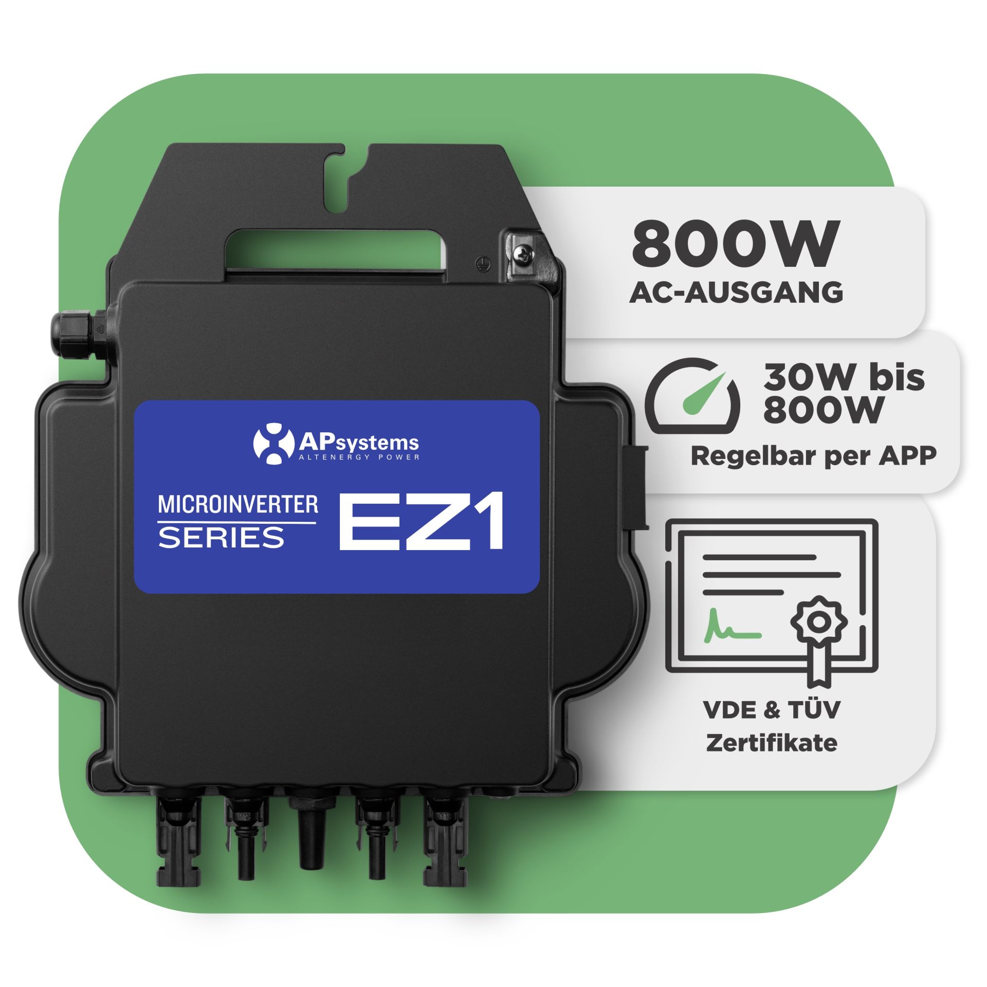 Balkonkraftwerk Basic Set 1320 Wp — Trina 440 Wp Glas-Glas Bifazial Modul / 3 Module / APSystems ...